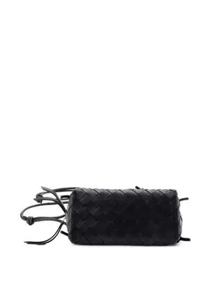 Bottega Veneta Concert Pouch Intrecciato Nappa Mini Crossbody Bag - Black