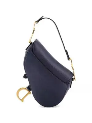 Dior Saddle Handbag Leather Mini Shoulder Bag - Blue