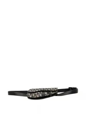 Dior 2020 Oblique Canvas Saddle Belt Bag - Blue