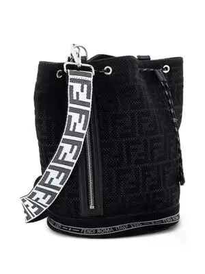 Fendi Mon Tresor Holdall Zucca Canvas Small Bucket Bag