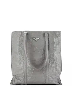 Prada Medium Nappa Antique Tote Bag - Grey