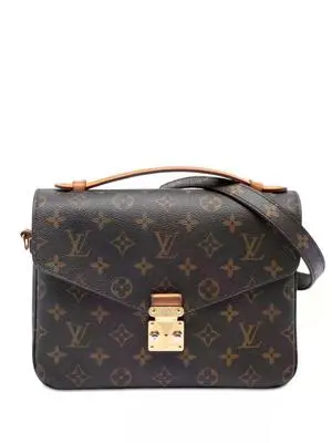 LOUIS VUITTON 2015 Monogram Pochette Metis Satchel - Brown