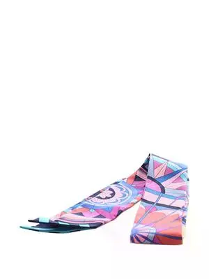 Hermès 2020-2025 Rose De Compas Silk Twilly Scarf Scarves - Blue