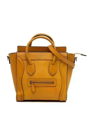 Celine 2014 Nano Leather Luggage Tote Satchel - Yellow