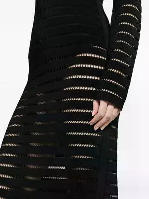 David Koma V-neck Openwork Maxi Dress