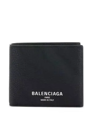 Balenciaga Grained Bifold Wallet - Black
