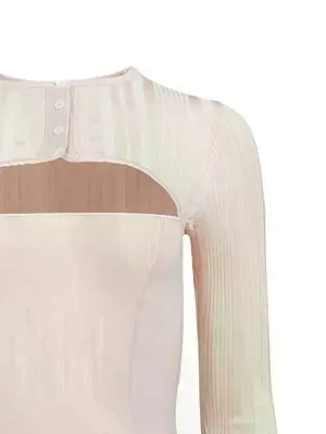 FLEUR DU MAL Button Rib Bodysuit - Neutrals