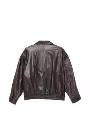 SEMICOUTURE Leather Zip-up Jacket