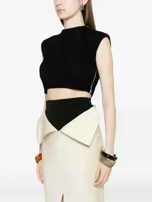 Max Mara Ribbed Zip Top