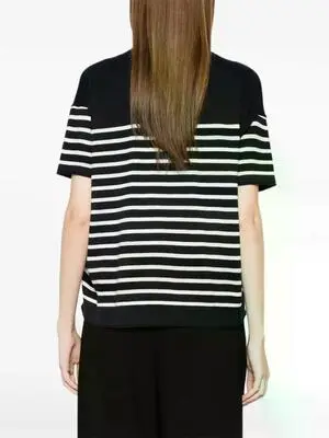 C.T.PLAGE Striped Short-sleeved Sweater