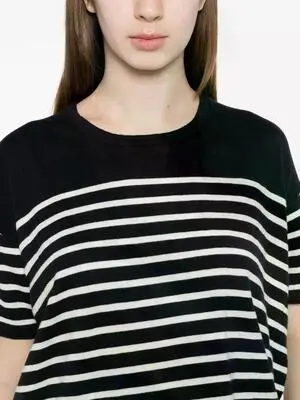 C.T.PLAGE Striped Short-sleeved Sweater