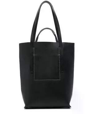 Rick Owens Leather Shopper Tote Bag - Black
