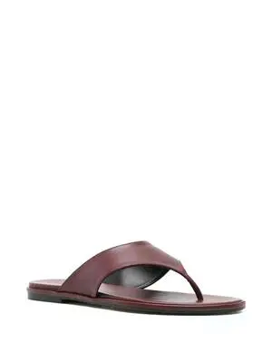 AeydĒ Amaya Nappa Leather Flip Flops - Red