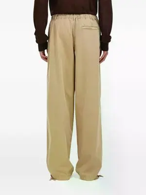 FERRAGAMO Cotton And Silk Baggy Trousers - Neutrals