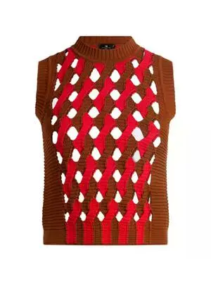 Etro Openwork Knit Vest