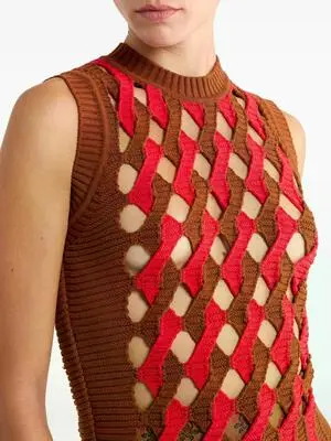 Etro Openwork Knit Vest