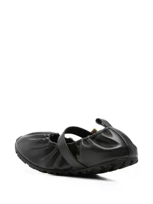 Balmain Buckle Strap Ballerinas - Black
