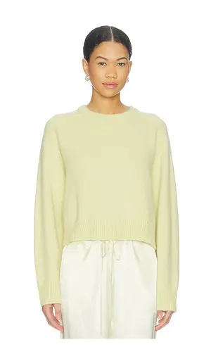 Soft Goat Yellow Cashmere Pullover - Honeydew