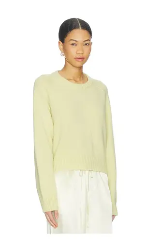 Soft Goat Yellow Cashmere Pullover - Honeydew