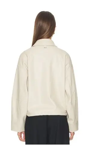 Apparis Ada Zip-up Leather Jacket - Latte