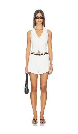 Good American Luxe Suiting Halter Vest - Soft Shell