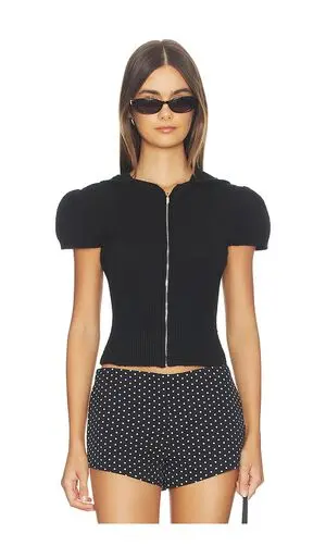 GUIZIO Bella Zip Up Hoodie - Black