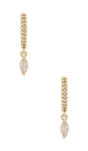 MAZIN JEWELS Marquise Huggies Earrings