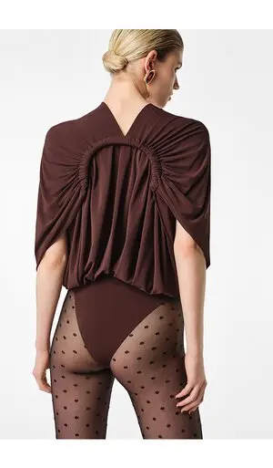 REVOLVE LOS ANGELES Chimere Bodysuit With Deep V-neck And Gathered Detailing