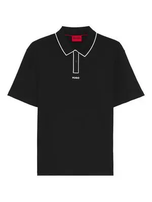 Hugo Piped-trim Cotton Polo Shirt