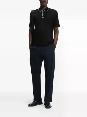 Hugo Piped-trim Cotton Polo Shirt