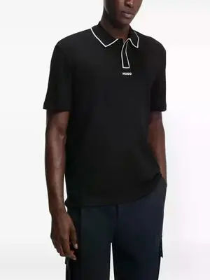Hugo Piped-trim Cotton Polo Shirt