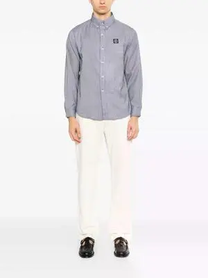 AGNES B. Logo-patched Checked Shirt