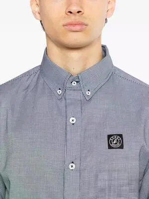 AGNES B. Logo-patched Checked Shirt