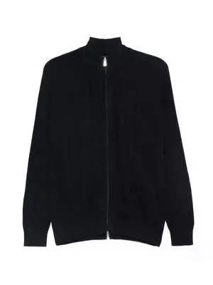 Fedeli Zip-up Ribbed Cardigan