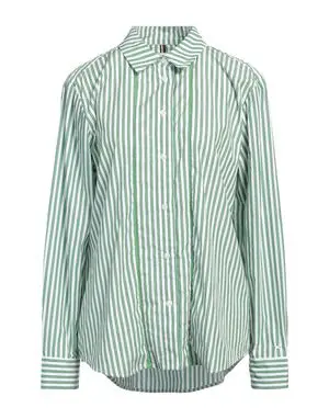 Tommy Hilfiger Cotton Striped Shirt With Lace Trims - Green