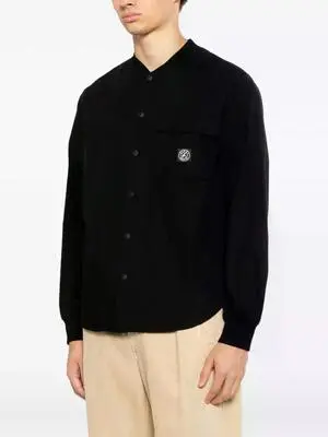 AGNES B. Logo-patched Shirt Jacket