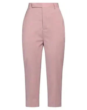 Rick Owens Antique Rose Virgin Wool Tapered Cropped Pants