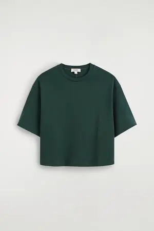 Cos Oversized Cotton T-shirt - Green