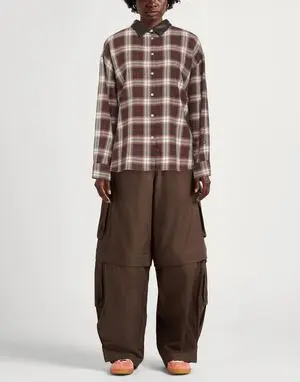 Pinko Twill Tartan Pattern Shirt With Embroidered Logo