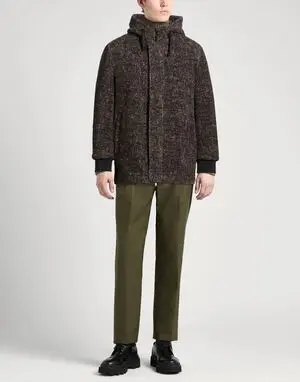 Herno Wool And Alpaca Wool Blend Jacket With Herringbone Pattern