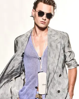Giorgio Armani Viscose And Silk Jacquard Double-breasted Jacket - Grey