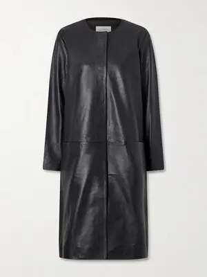 ST. AGNI Minimal Leather Coat