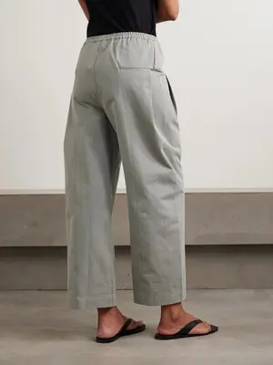 DEIJI STUDIOS Pleat Organic Cotton-twill Barrel-leg Pants
