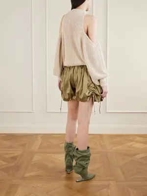 Balmain Cut-out Knitted Cotton Sweater