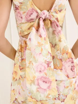 Faithfull The Brand Sofia Floral-print Mini Linen Dress - Multi