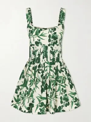 Cara Cara Ria Floral Print Cotton Mini Dress
