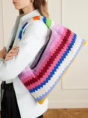 Missoni Striped Cotton-terry Shoulder Bag - Multi