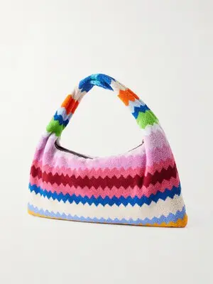Missoni Striped Cotton-terry Shoulder Bag - Multi