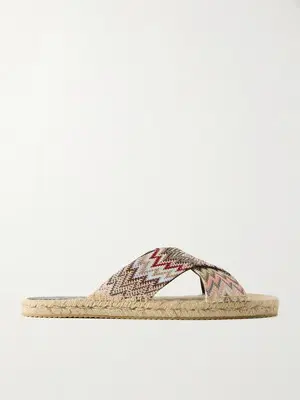 Missoni Harlow Striped Woven Espadrilles - Neutrals