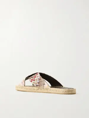 Missoni Harlow Striped Woven Espadrilles - Neutrals